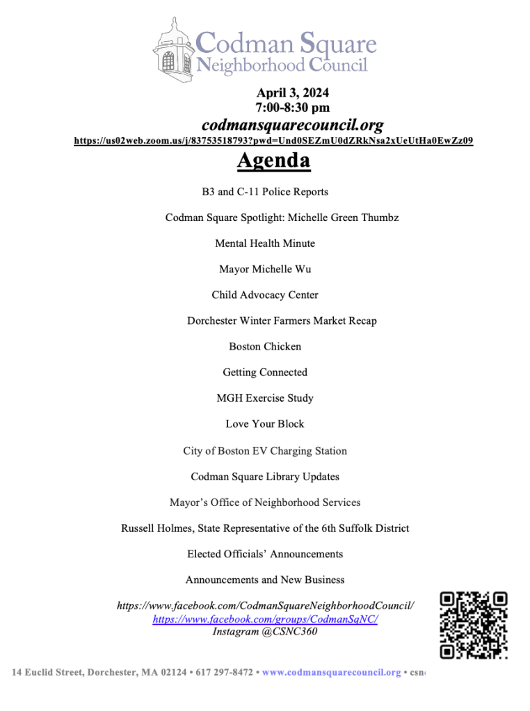 Codman Square Neighborhood Council – Improving the quality of life in ...