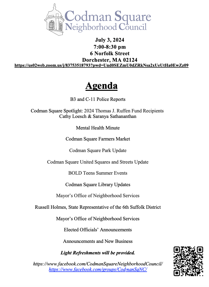 Codman Square Neighborhood Council – Improving the quality of life in ...